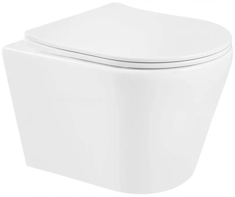 Závěsný WC set MEXEN RICO 36,5 cm s prkénkem DUO bílý