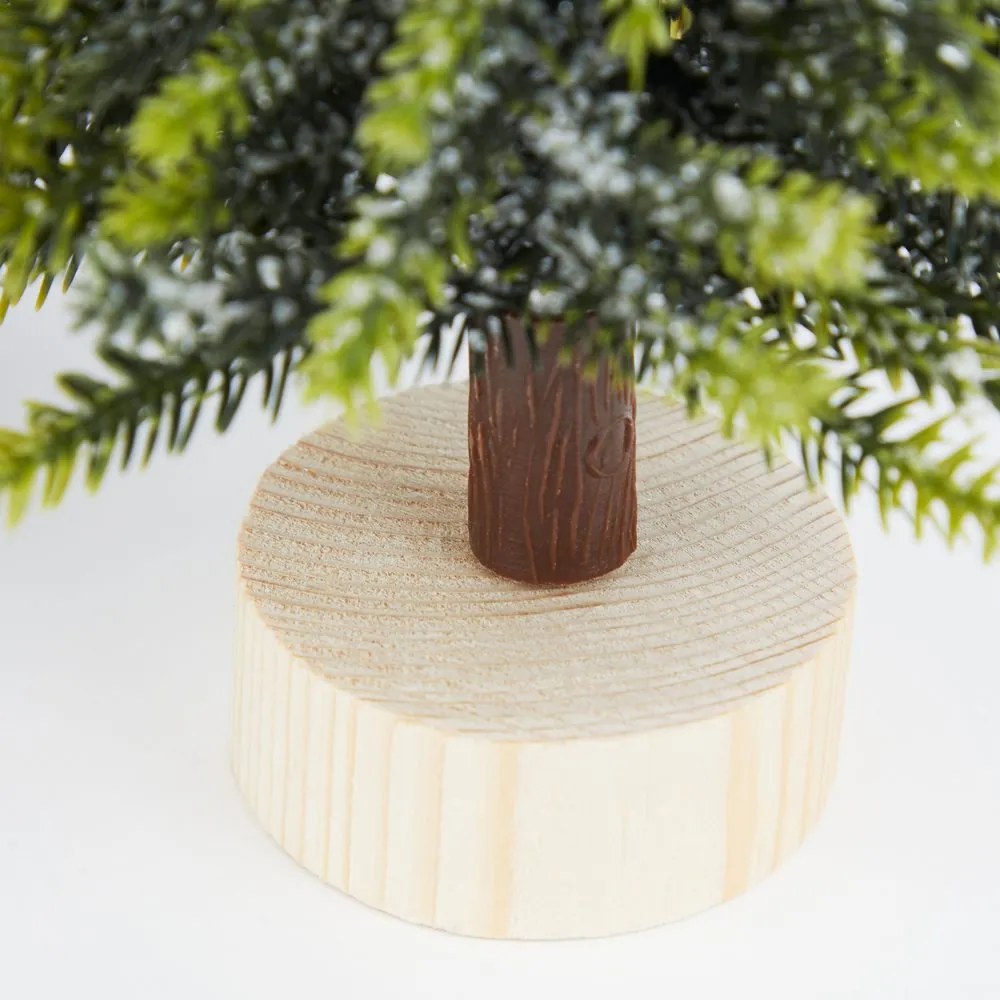 TREE OF THE MONTH Vánoční stromek s dřevěným stojanem 19 cm