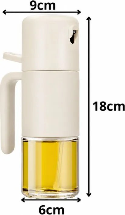 Verk Group Rozprašovač na olej, olivový olej a ocet – sprejový dávkovač 210 ml, skleněný rozprašovač