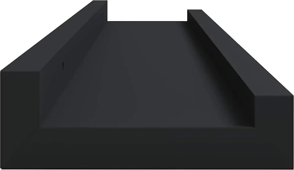 Poličky na zarámované obrázky 2 ks černé 60 x 9 x 3 cm MDF 323932