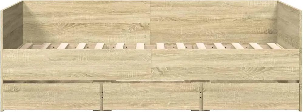 Válenda se zásuvkami bez matrace dub sonoma 75 x 190 cm 3280834