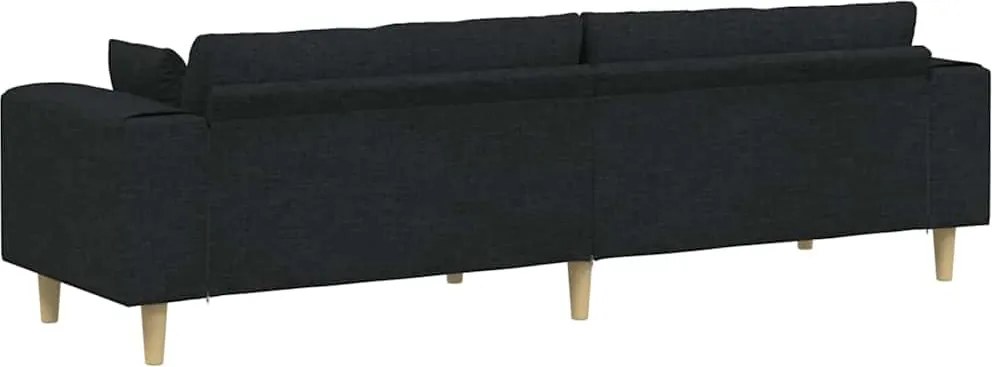 Pohovka Černá 250 x 77 x 76 cm textil 3335145