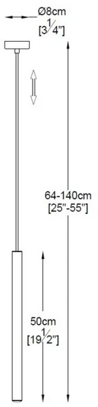 Zuma Line P0461-01A-L8L8 - LED Lustr na lanku LOYA LED/5W/230V černý chrom