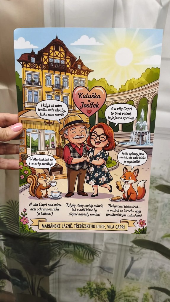 Osobní ilustrace z vlastní fotky na přání – Retro Pin-Up styl – Plakát A4 Varianta grafického zpracování:: 3D grafika