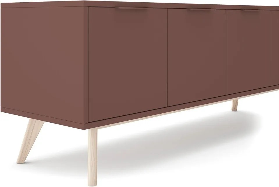 Matný TV stolek v terakotové barvě 140x53x40 cm Campus – Marckeric