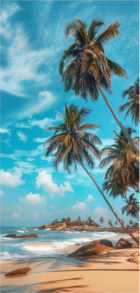 PLÁŽOVÁ OSUŠKA Z MIKROVLÁKNÁ TROPICAL1 100X180 CM VZOROVANÁ