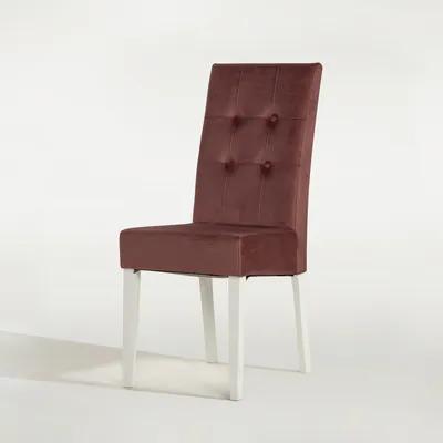 Růžová velurová židle CASSIM