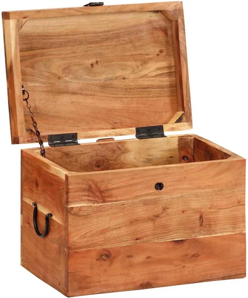 Úložný box 39 x 28 x 31 cm masivní akáciové dřevo 338482