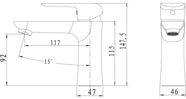 Novaservis - Umyvadlová baterie NOBLESS TINA lesklý chrom