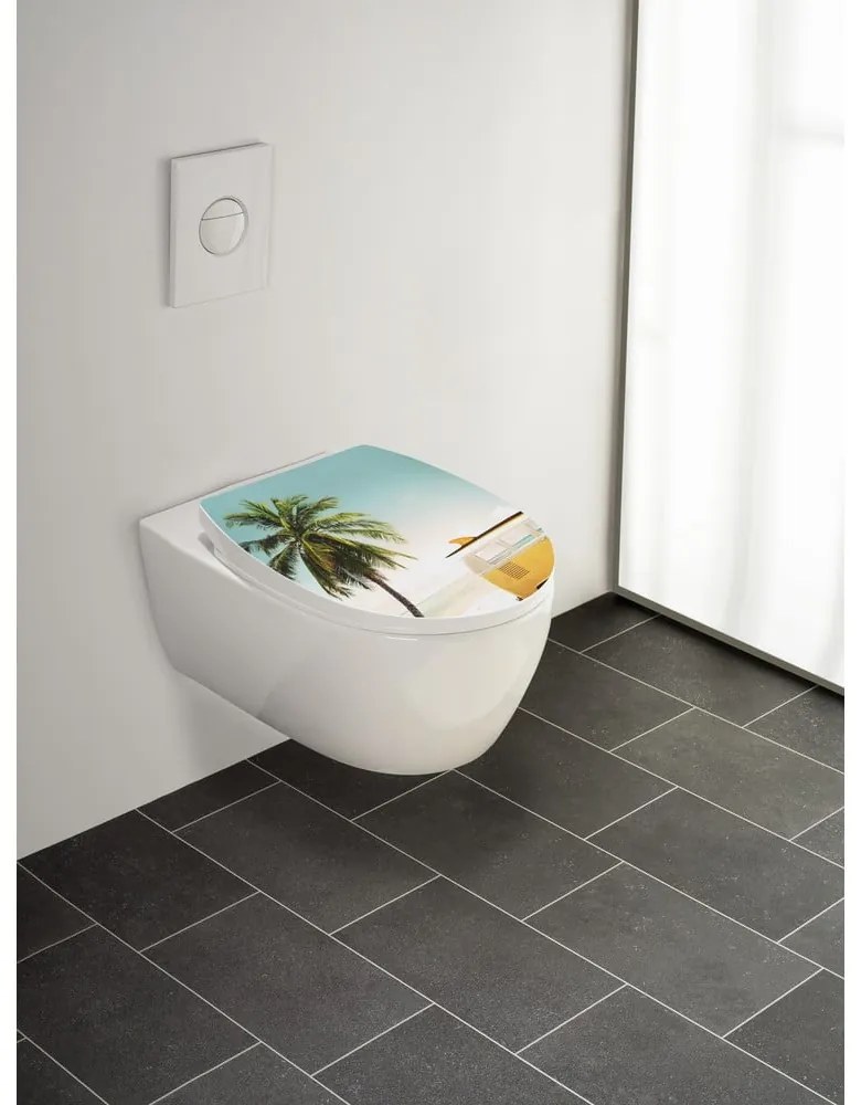 Záchodové prkénko s automatickým zavíráním 36,5 x 45 cm Corbara – Wenko