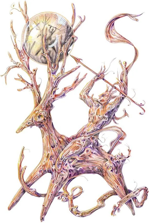 Filip Šenkeřík | Jezdec v zajetí Rám: Bílý, Velikost: 100 x 70 cm