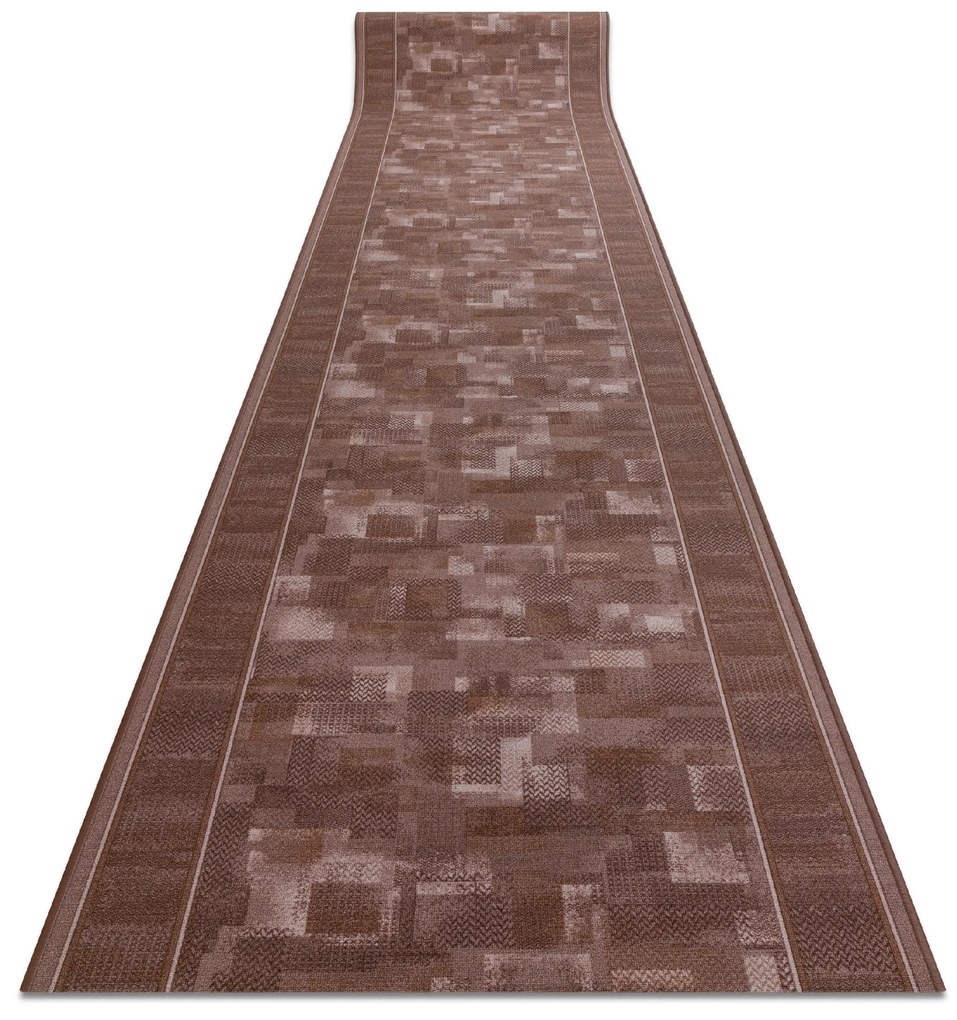 Běhoun pogumovaný TRIBE hnědý Šíře: 80 cm
