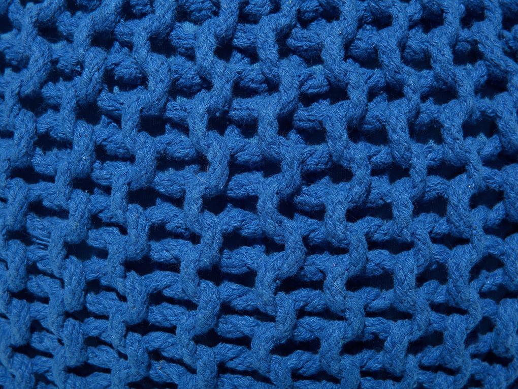 Kulatý modrý polštář na sezení 50x35 cm CONRAD Beliani