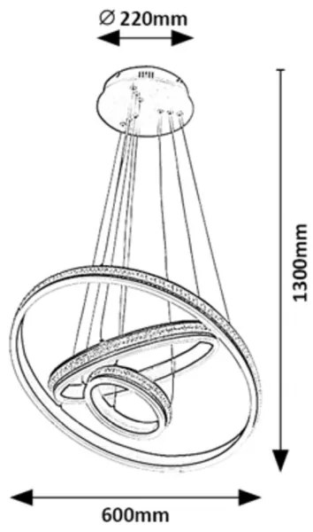 Rabalux 2230 - LED Lustr na lanku AVALON LED/75W/230V