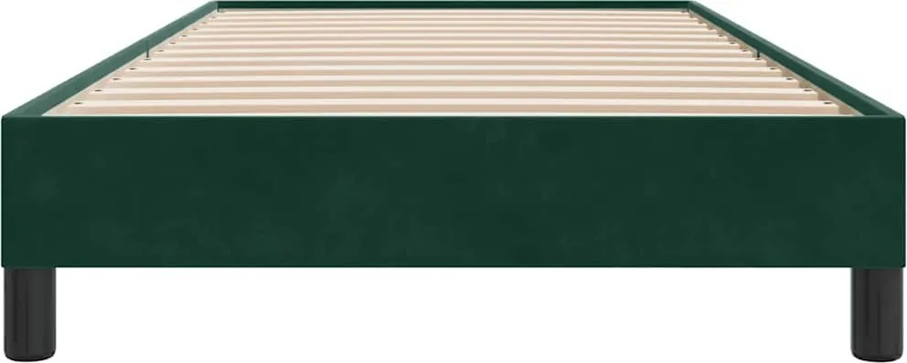 Postel Box Spring bez matrace tmavě zelená 80x210 cm samet 3315804