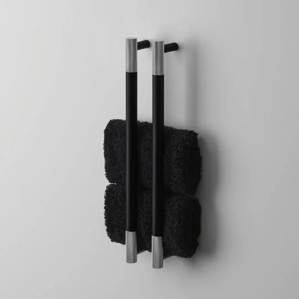 Tyč - držák na ručníky Club 60 cm černý mat-chrom