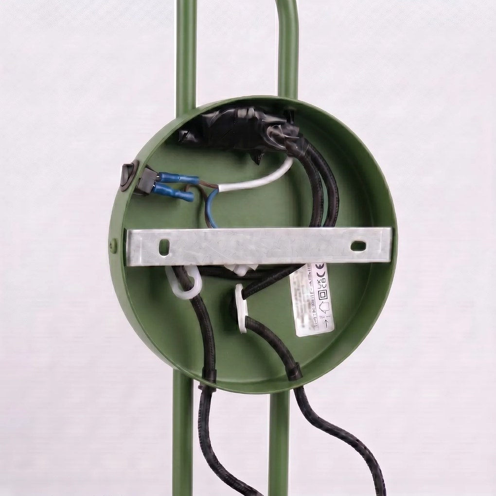 Sollux Lighting Nástěnné svítidlo NOX 2 olivově zelené s vypínačem