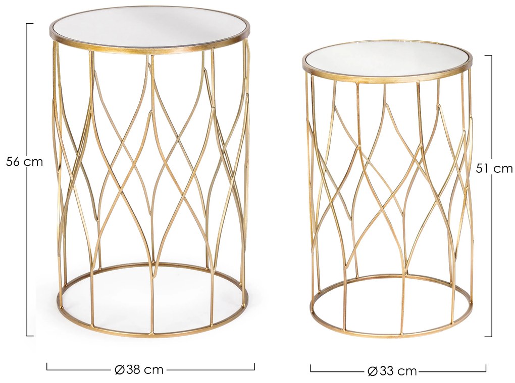 BIZZOTTO Set konferenčních stolků ELENOR J15 0746201