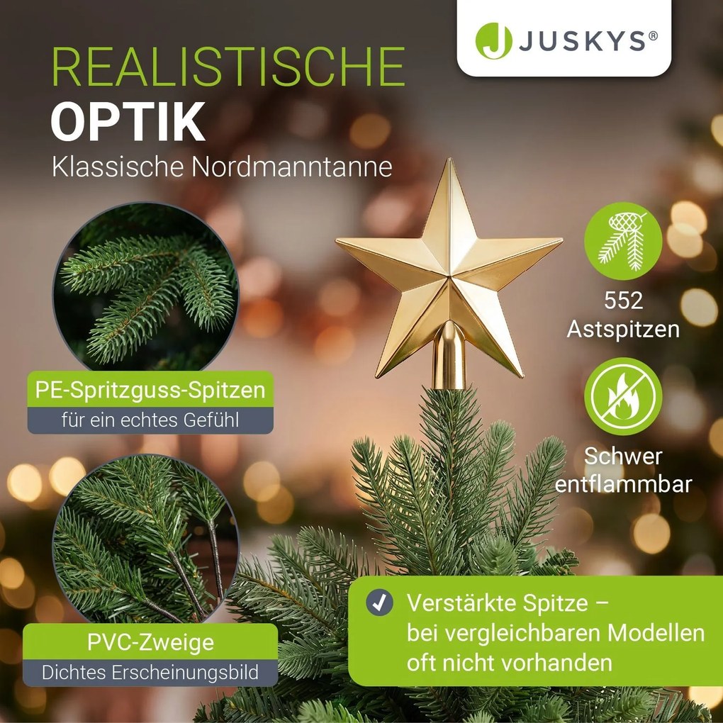 Juskys Umělý vánoční stromek Norvi Velikost: M
