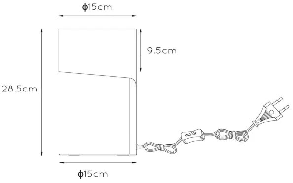 Lucide 45504/01/31 - Stolní lampa KNULLE 1xE14/40W/230V bílá
