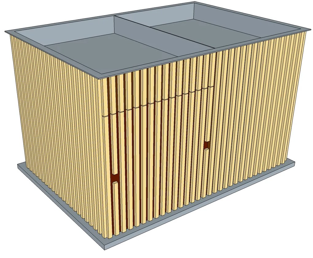 DESIGN FACTORY - Cyklobox de Luxe 5 – 6 kol, barva natur, (1,6 x 2,3 m), CYKL5-6