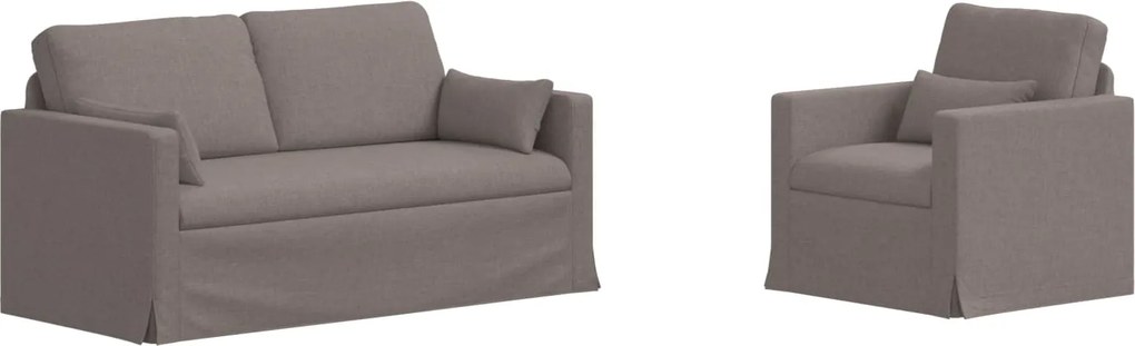Set pohovek 2 ks Taupe textil 3407541