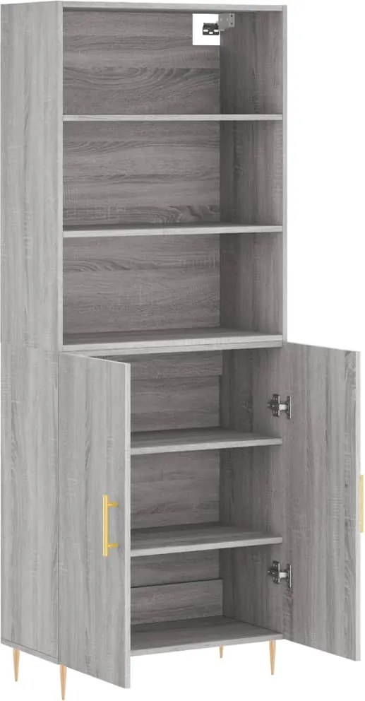 Skříň highboard šedá sonoma 69,5 x 34 x 180 cm kompozitní dřevo 3189243