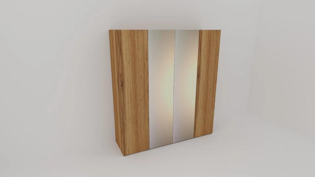 Nábytek Mikulík Skříň GRANDE 200 cm - bezúchytkové otevírání + 2x zrcadlo