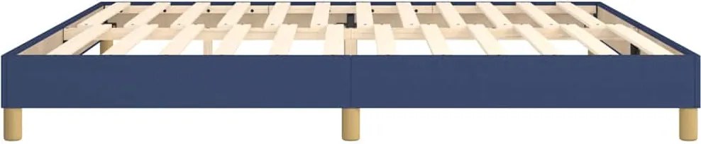 Rám postele s boxspringem modrý 200 x 200 cm textil 3120644