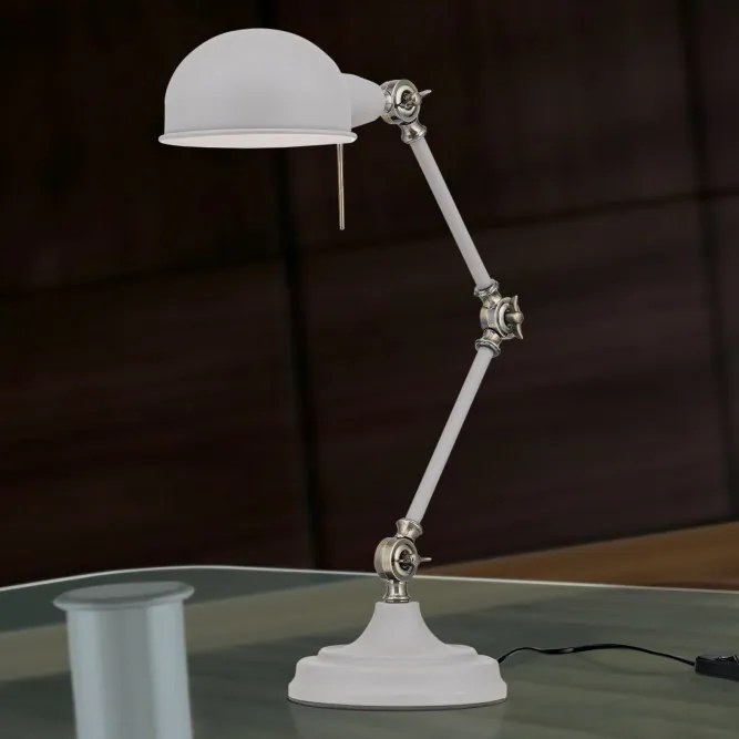 Orion LA4-1186-Grau Stylová stolní lampa KERMIT ŠEDÁ + patina