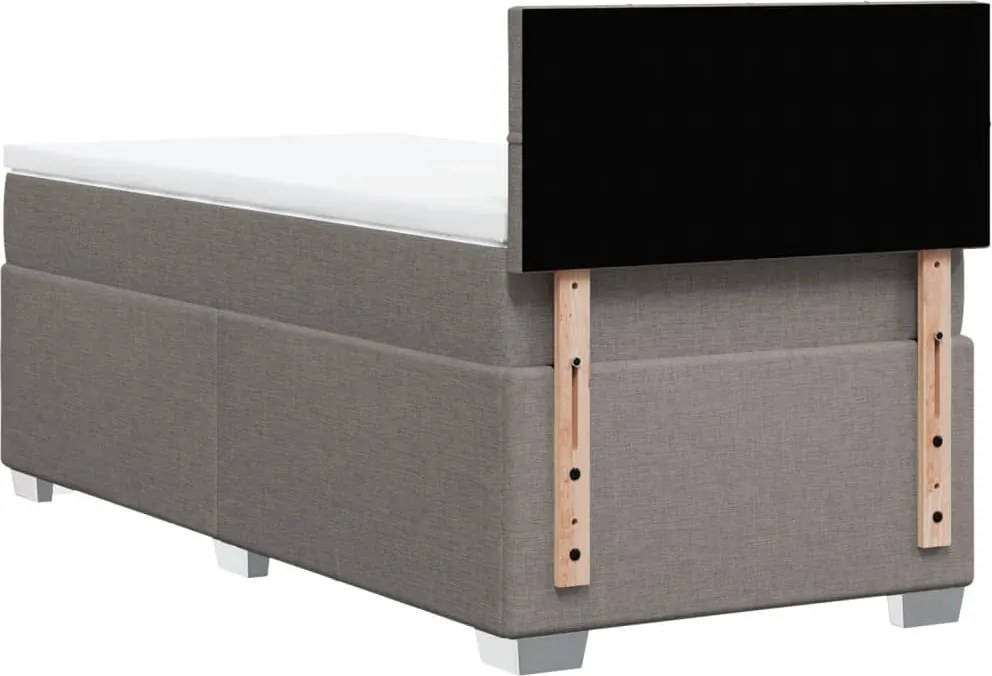 Box spring postel s matrací taupe 90x190 cm textil 3285747