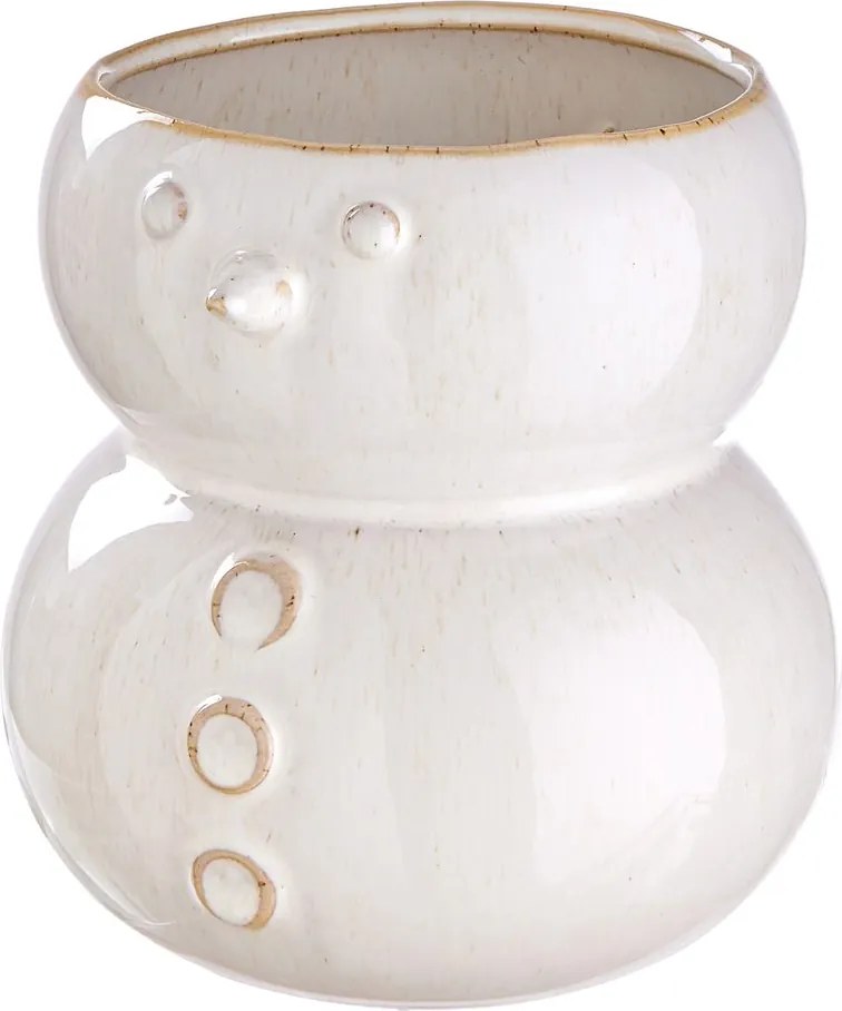 SNOWMAN Váza 16 cm - bílá