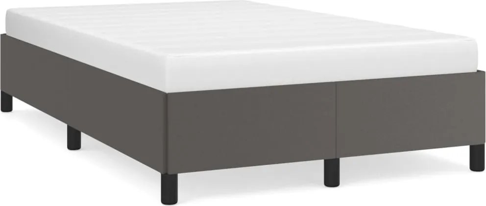 Rám postele bez matrace šedý 120x190 cm umělá kůže 3269649
