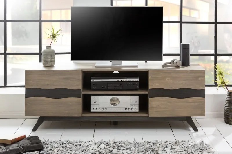 Designový TV stolek Evolution Grey 160 cm akácie