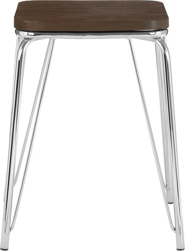 Stolička z jilmového dřeva ve stříbrné barvě/v přírodní barvě District – Premier Housewares
