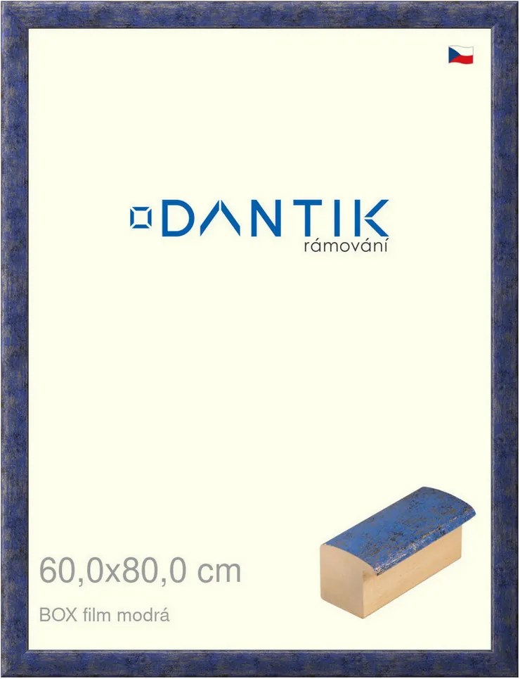 DANTIK rámeček 60x80 | BOX film modrá (Plexi Čiré)