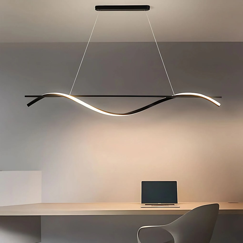 Toolight Toolight, LED závěsná lampa 120cm, 27W, 3000K, LHJ019-CP, černá, OSW-50004