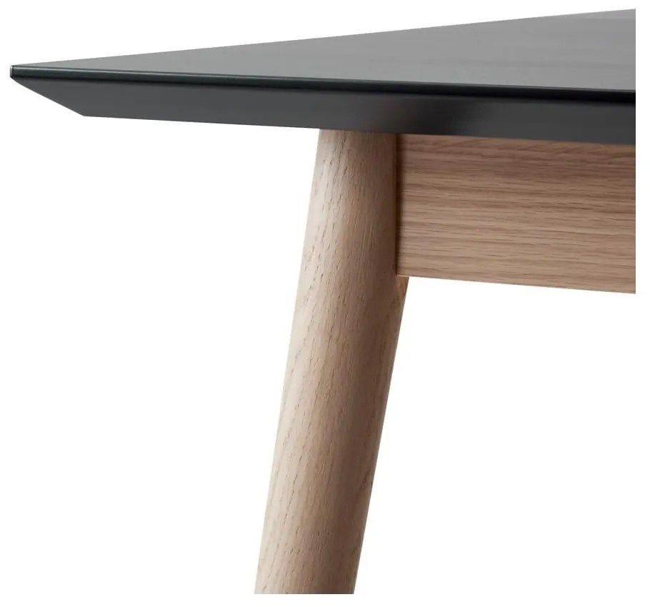 Rozkládací jídelní stůl s černou deskou a přídavnou deskou 90x165 cm Meza – Hammel Furniture