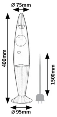 Rabalux 76107 - LED Lávová lampa LOLLIPOP LED/25W/230V