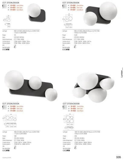 Redo 01-4332 - LED Stropní svítidlo LUMIEN 4xLED/26W/230V 2700/3000K CRI90 zlatá