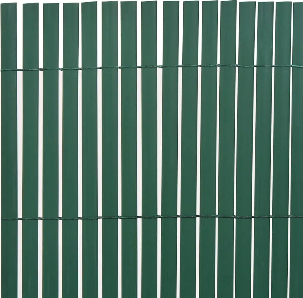 Oboustranný zahradní plot 110 x 500 cm zelený 317162
