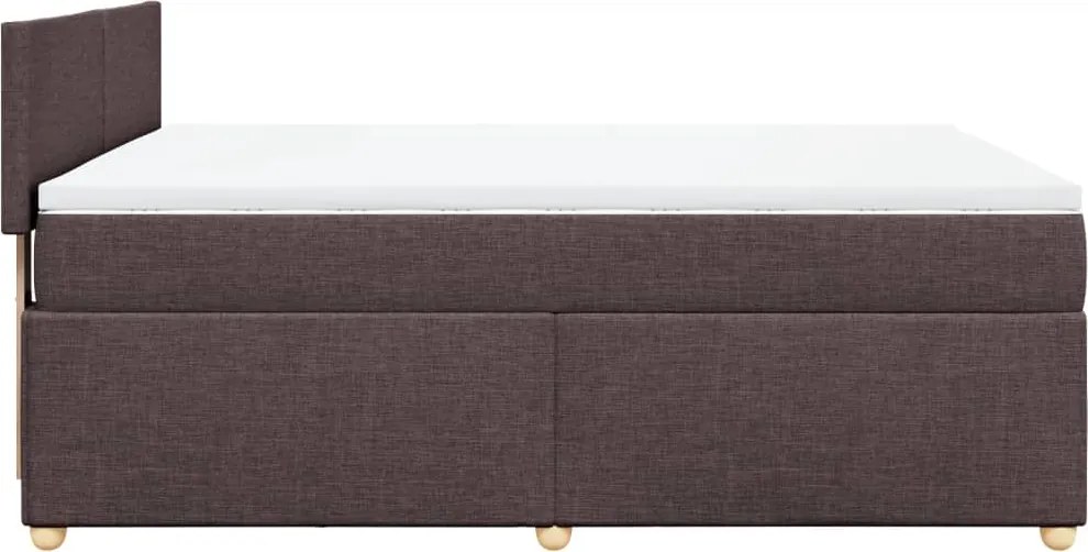 Box spring postel s matrací tmavě hnědá 140x190 cm textil 3286671