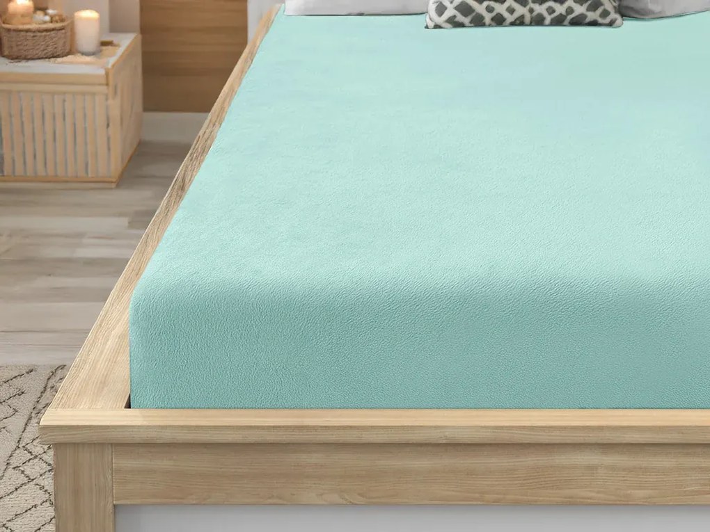 Prostěradlo mikroplyš SOFT 90x200 cm mentolové