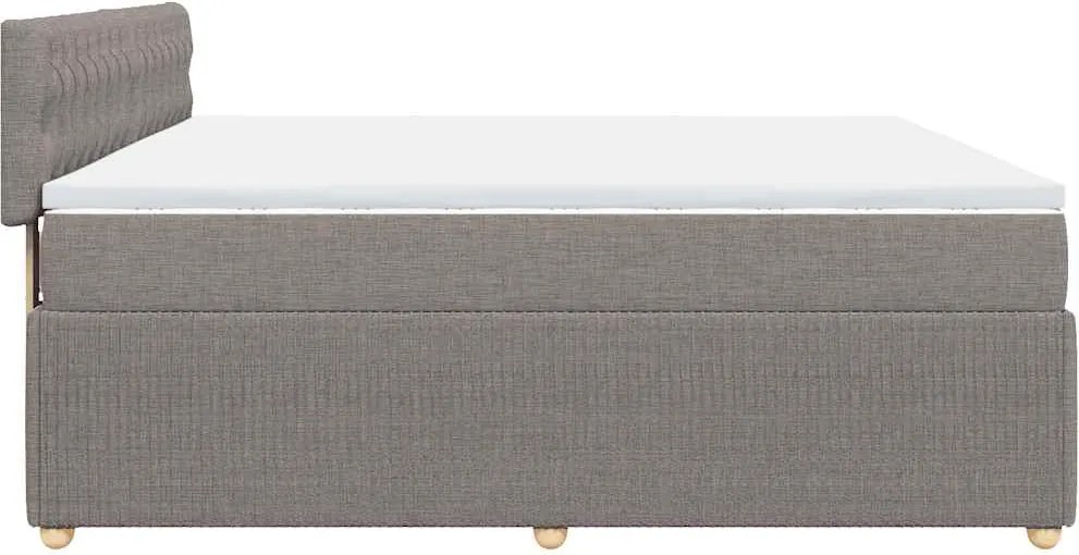 Box spring postel s matrací taupe 200x200 cm textil 3289874