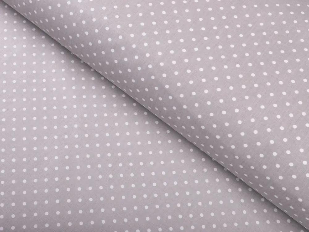 Biante Bavlněné prostírání na stůl Sandra SA-299 Bílé puntíky na šedém 30x40 cm
