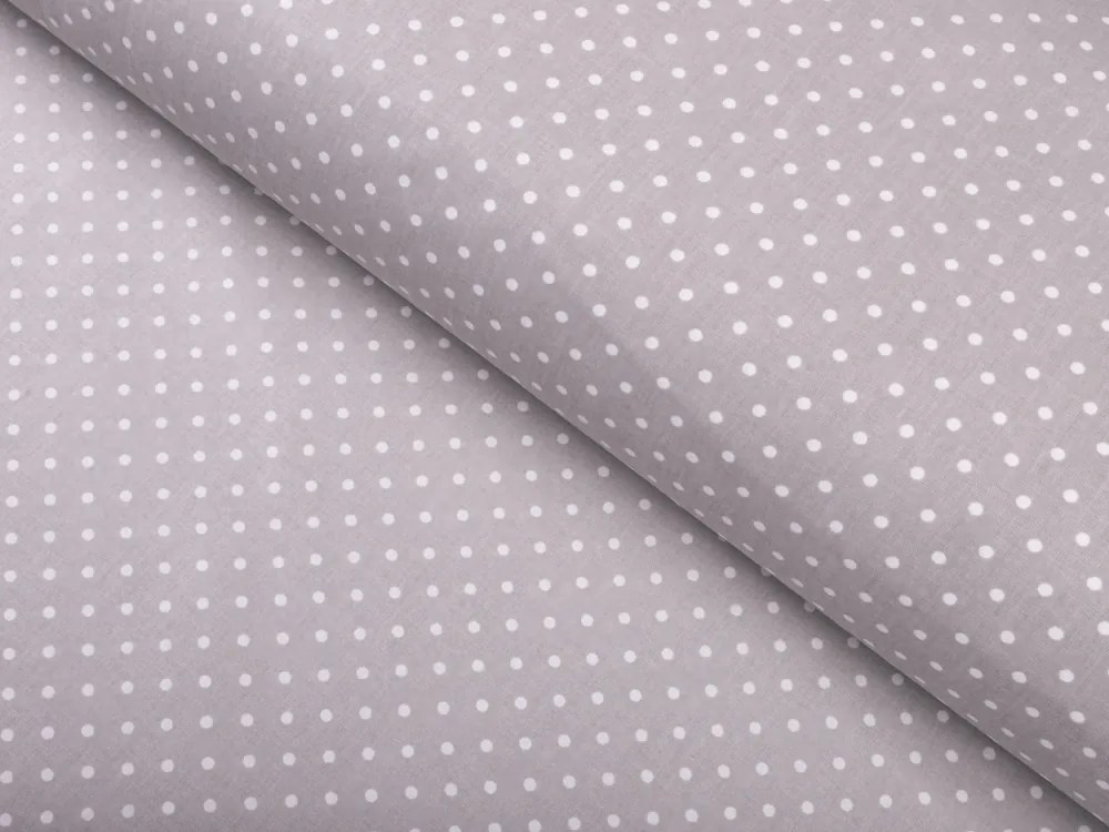 Biante Bavlněný čtvercový ubrus Sandra SA-299 Bílé puntíky na šedém 40x40 cm
