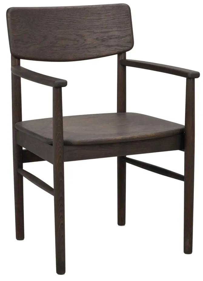 Tmavě hnědé jídelní židle z dubového dřeva v sadě 2 ks Maidstone – Rowico