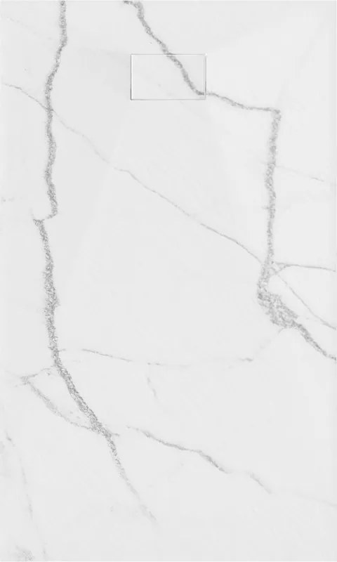Mexen Hugo, obdélníková sprchová vanička, SMC, 160x80cm, imitace kamene – bílá, 42158016