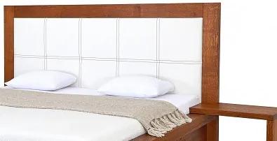 Postel Postelia MODENA 180 x 200 cm - dub - Dřevěná postel z masivu, bukové manželské dvoulůžko o šíři masivu 12x8 cm