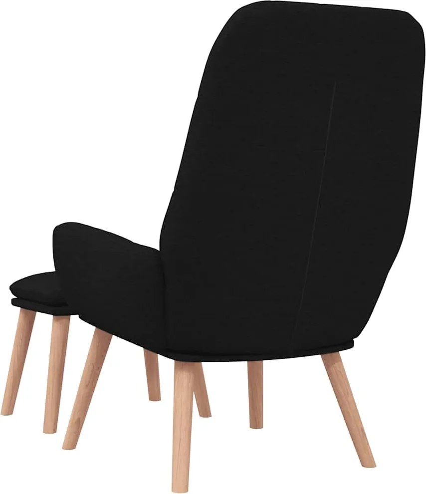 Relaxační křeslo s podnožkou černé textil 3315153
